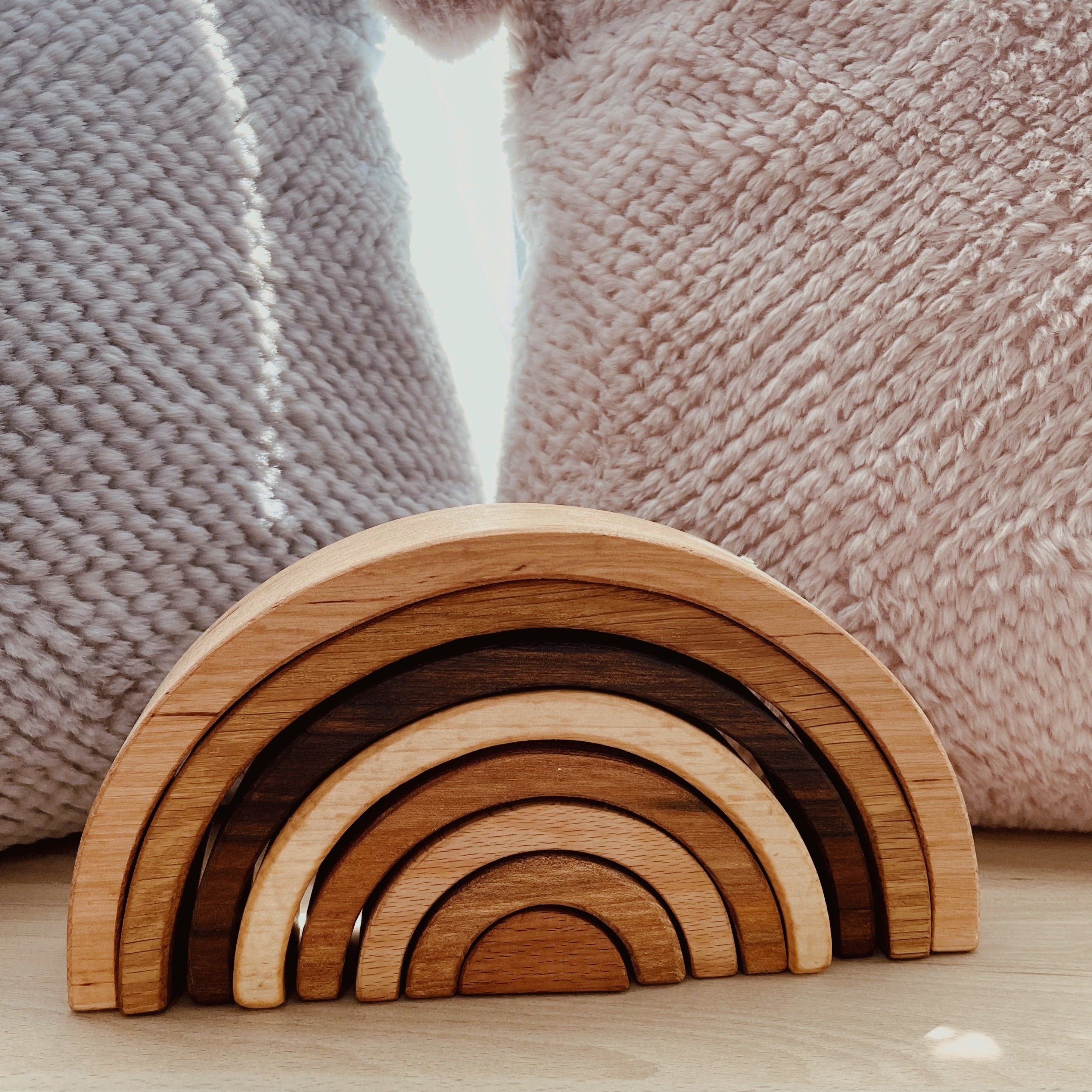 Wooden Toy | Rainbow Stacker | Rostok – A Hopping Bunny