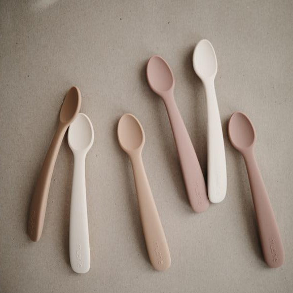 Tableware | Silicone Feeding Spoon Set | Mushie – A Hopping Bunny